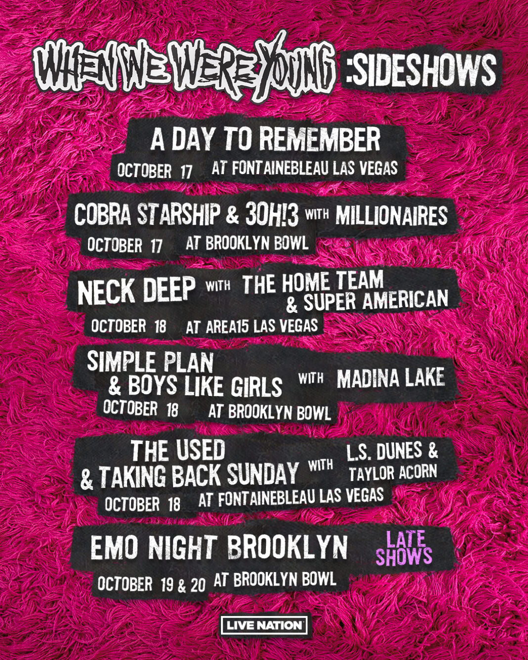 When We Were Young Festival Reveals Sideshow Lineup Including Neck Deep ...