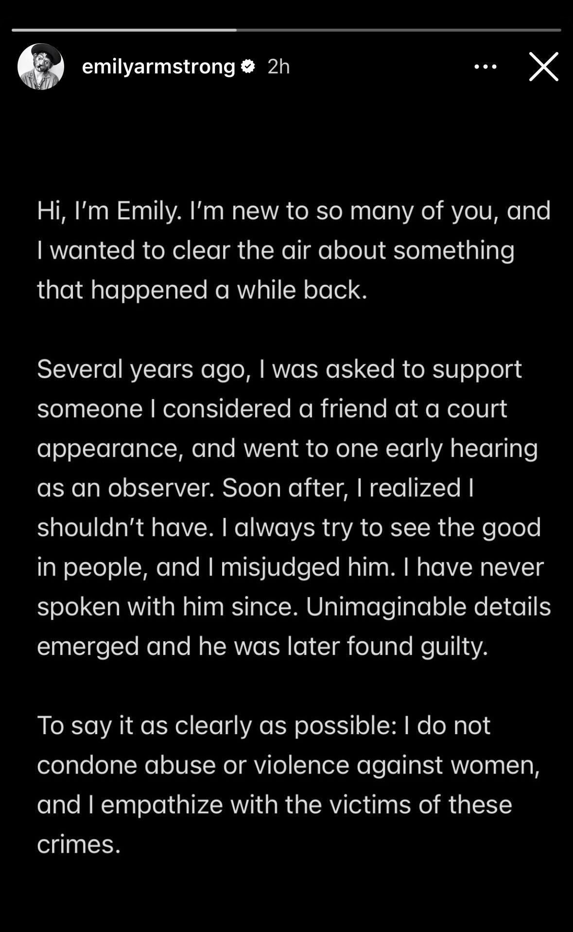 Emily Armstrong de Linkin Park publie une déclaration concernant les ...