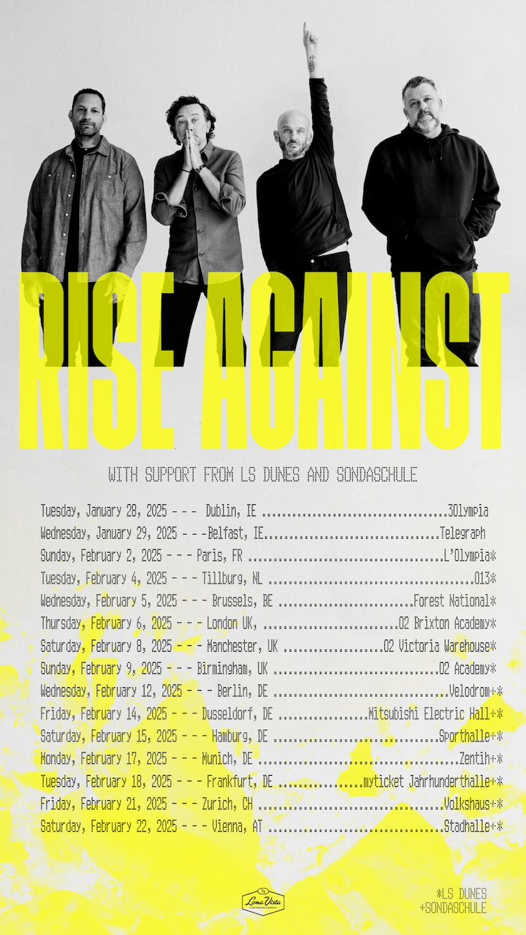 Rise Against Announce Headline UK + Europe Tour