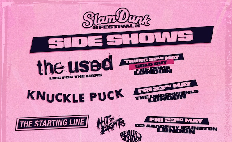 Slam Dunk Festival Announces Series Of Side Shows Featuring The Used ...