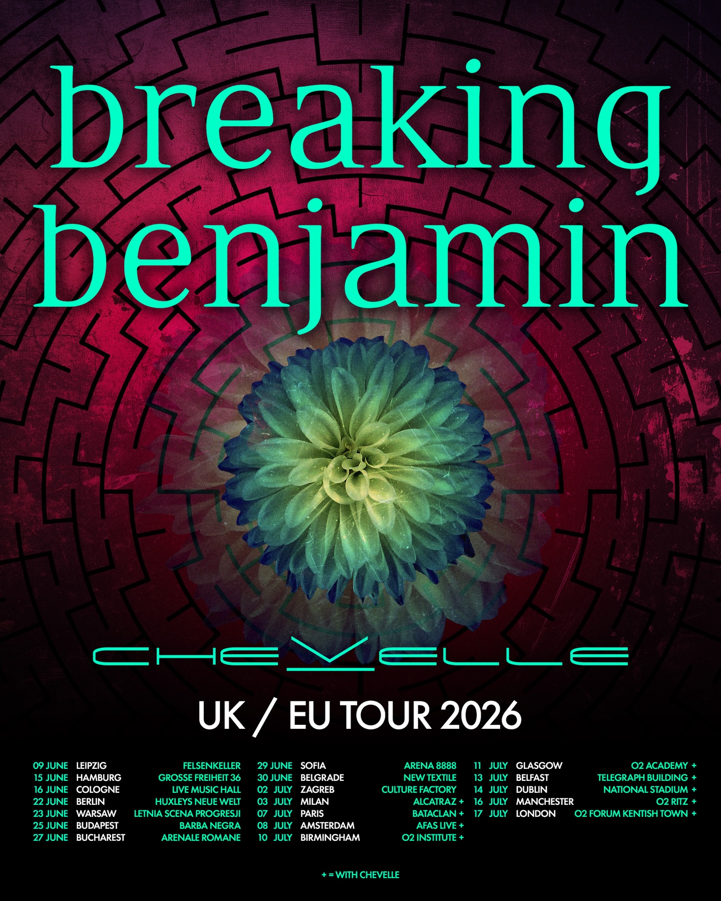 Breaking Benjamin Announce UK & EU Headline Tour
