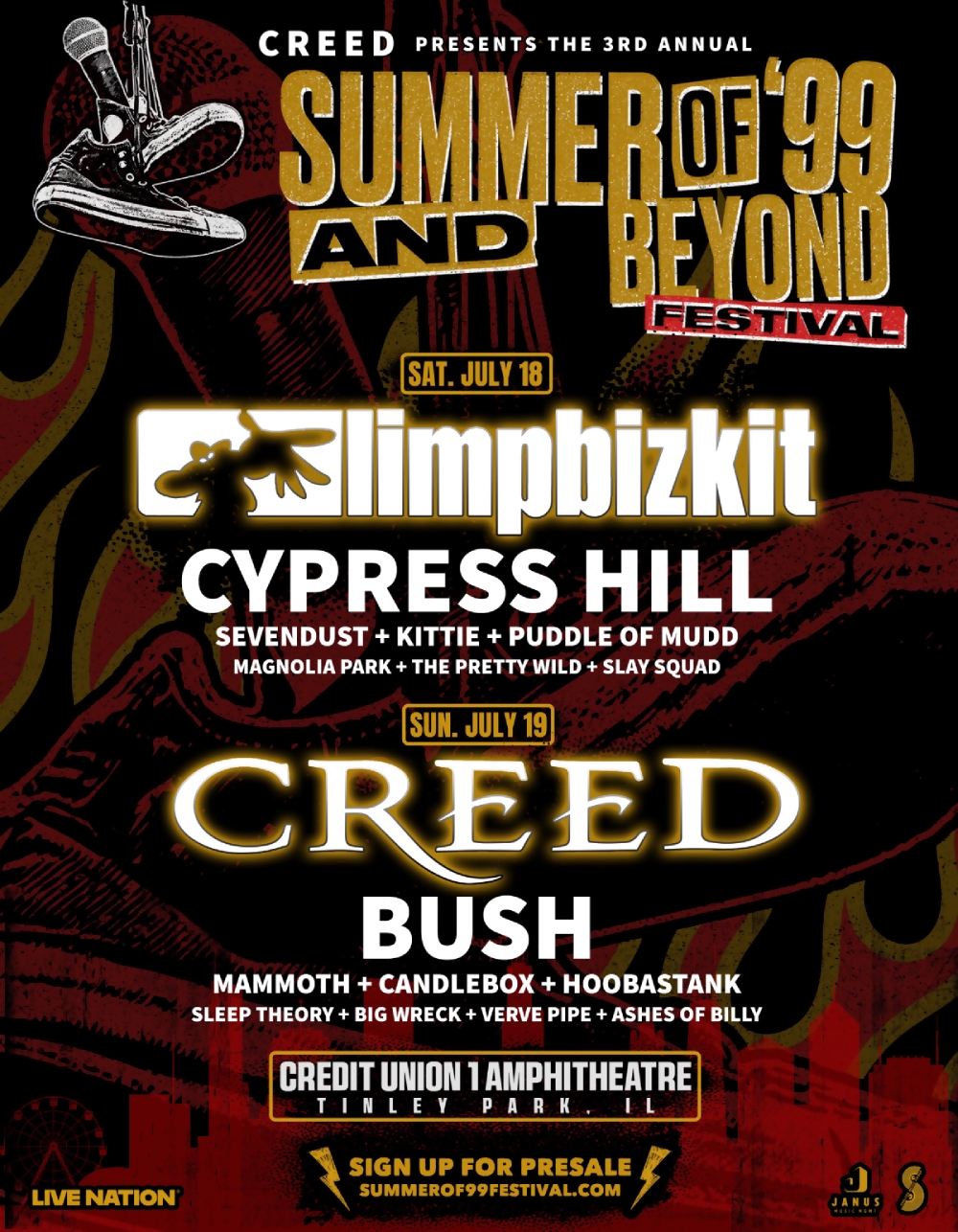 Limp Bizkit Announced As Co-Headliners Of CREED's Summer Of '99 And ...