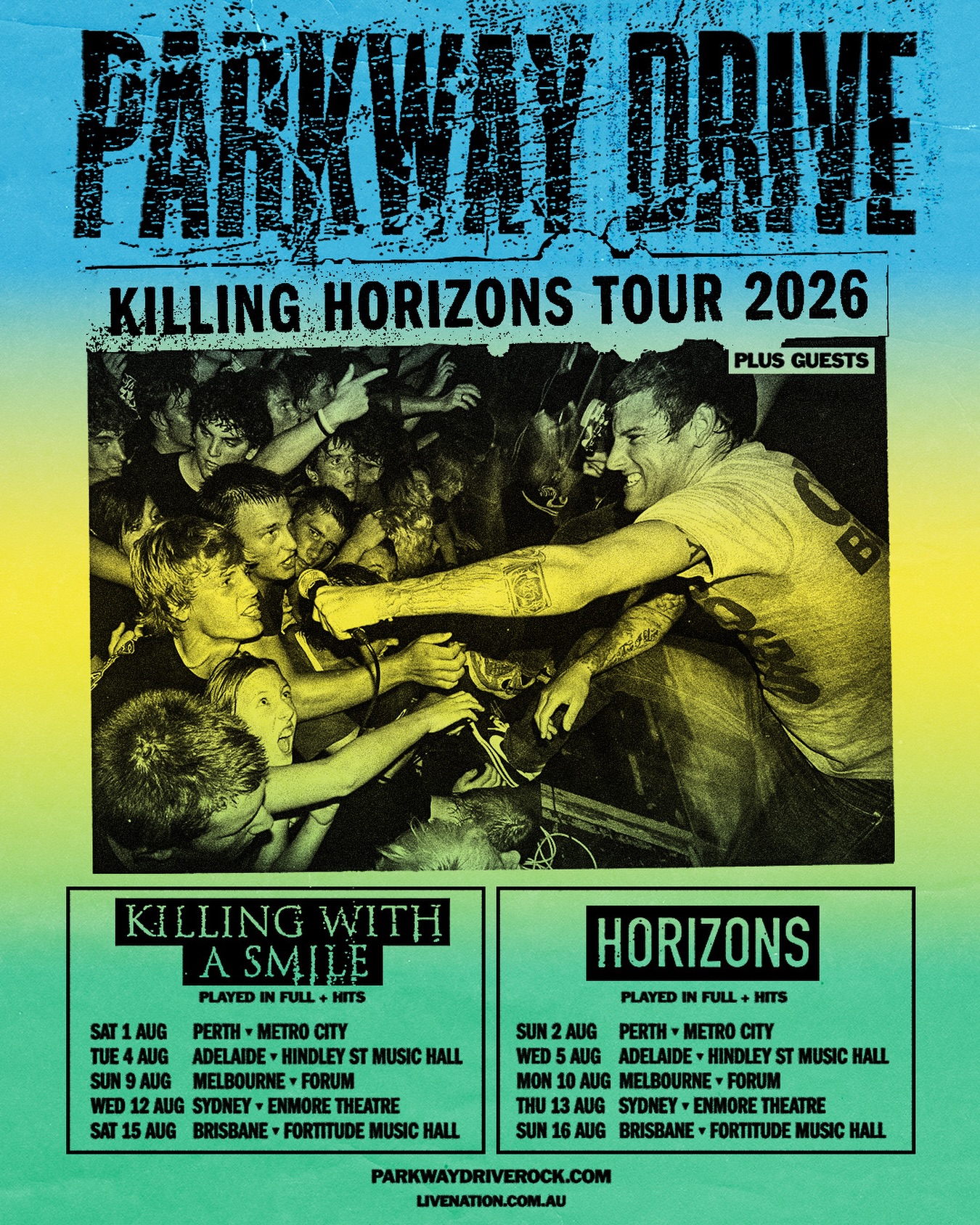 Parkway Drive To Play 'Killing With A Smile' and 'Horizons' In Full On Tour